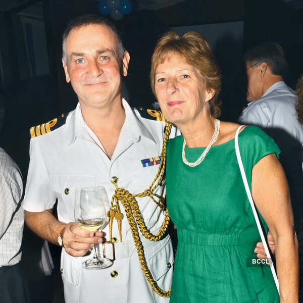 Captain Stuart Borland RN with wife Gill during the occasion of Israel ...
