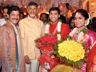 Chandrababu Naidu attends the engagement ceremony of Revanth Reddy’s ...