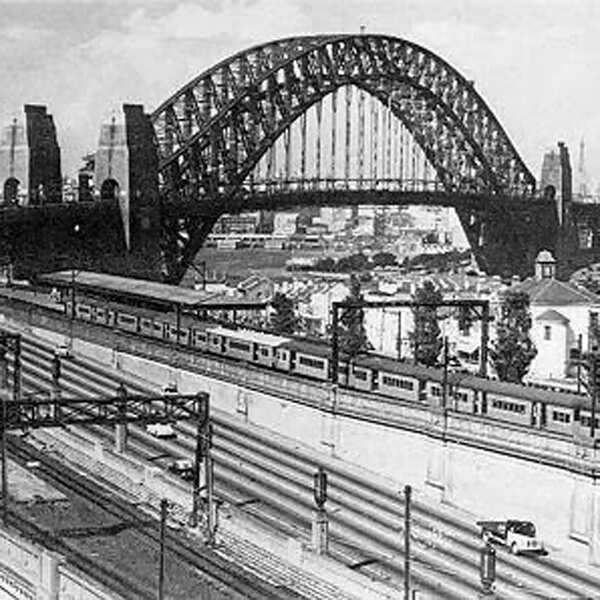 Here’s an old photo of Sydney Harbour Bridge