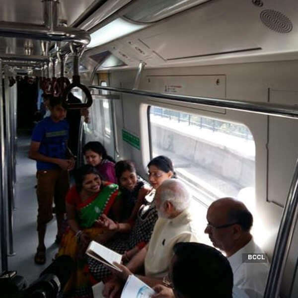 Modi took passengers and Metro officials by surprise as earlier he was ...