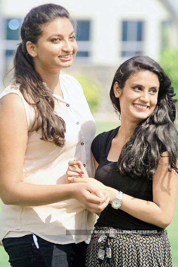 Simar Saggu with her friend