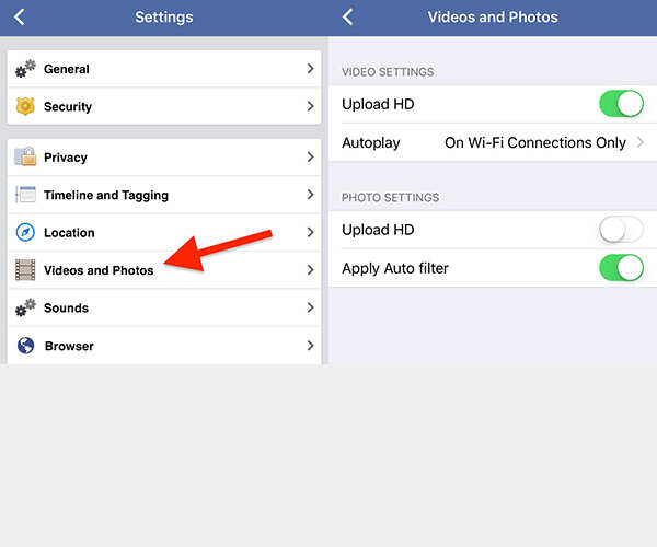 Turn off auto-playing videos in your News Feed
