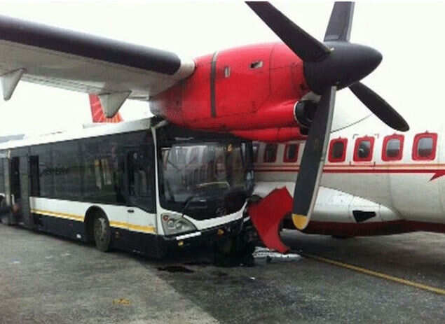 Jet Airways bus rams into AI aircraft in Kolkata