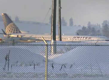 United Airlines plane skids off runway at Spokane airport