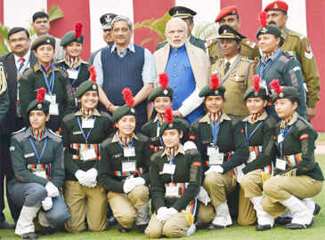 PM Modi meets NCC cadets, tableaux artists ahead of Republic day