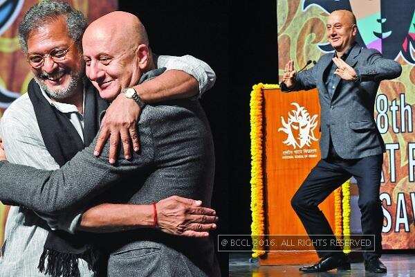 Anupam Kher takes Nana Patekar’s aashirvaad at NSD fest
