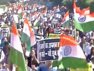 Ex-servicemen hold 'march for unity' in national capital