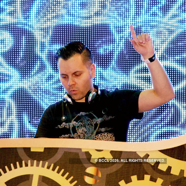 DJ Yoni Oshrat during a music festival, BLURR, held at The Nest in ...