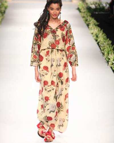 Tania Sachdev presents a creation by designer duo Ashima and Leena on ...