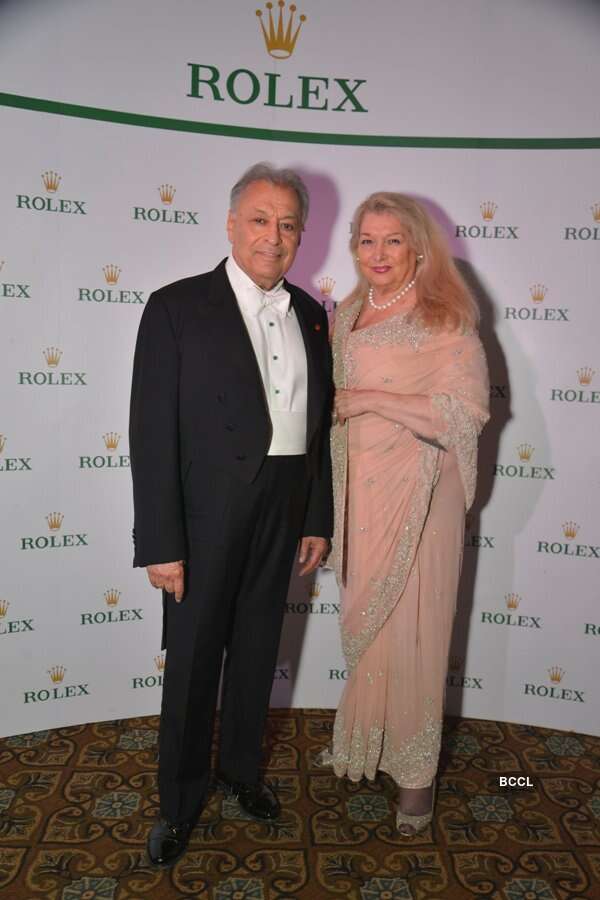 Zubin Mehta with wife Nancy during Rolex's dinner party on April 17 ...