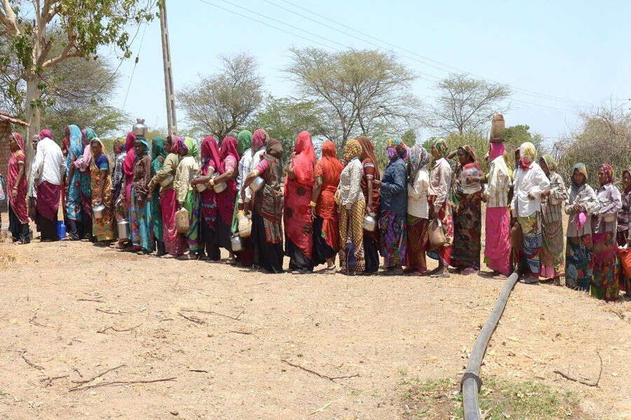 Villagers of Rajula taluka (tehsil) are forced to walk daily for a few ...