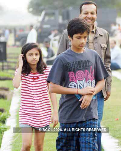 Naveen Jindal with Yashwini and Venkatesh at the Polo match 'Maharaja ...