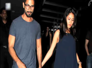 Shahid Kapoor spotted with wife Mira on dinner date