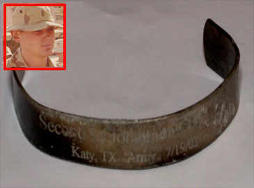 Bracelet honouring fallen soldier sent to mother