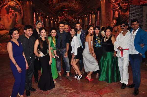 Cast and crew during the promotion of Bollywood film Housefull 3 on May ...