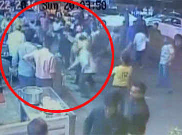 Clash between two groups caught on camera