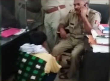 Caught on camera: Cop gets foot massage inside police station from ...