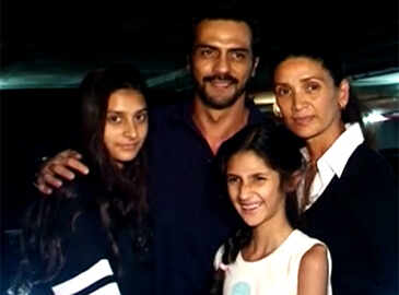 Arjun Rampal spotted at a dinner date with family