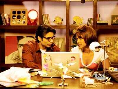 Yash Chopra and Priyanka Chopra in a still from the movie 'Pyaar ...