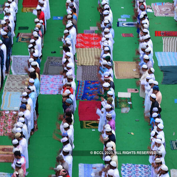 Muslims offering Eid-al-Azha prayers at Indira Gandhi Municipal Stadium ... Muslims offering Eid-al-Azha prayers at Indira Gandhi Municipal Stadium ...