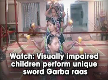Watch: Divyangs perform unique sword garba raas
