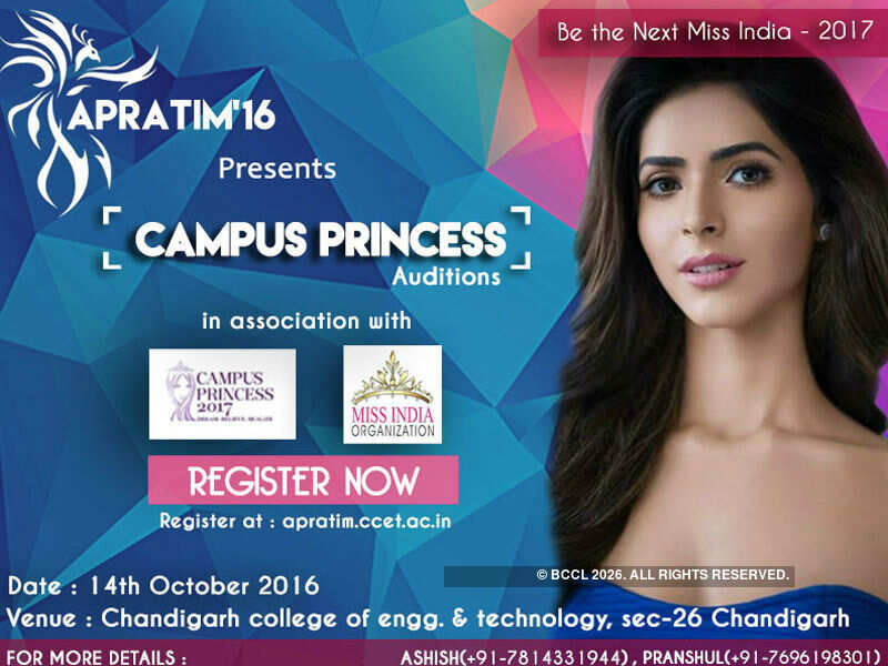 Campus Princess auditions in Apratim 2016, Chandigarh