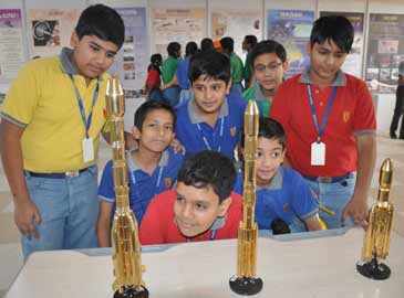 Miniature models of satellites, launch vehicles displayed at ISRO ...