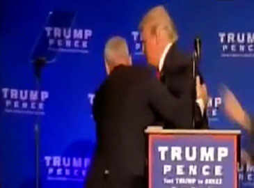 Trump rushed off stage because of security threat during rally