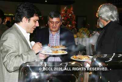 Peter Punj and Sunil Sethi during the opening of 'Swagath' restaurant ...