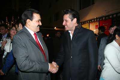 Peter Punj and Sunil Sethi during the opening of 'Swagath' restaurant ...