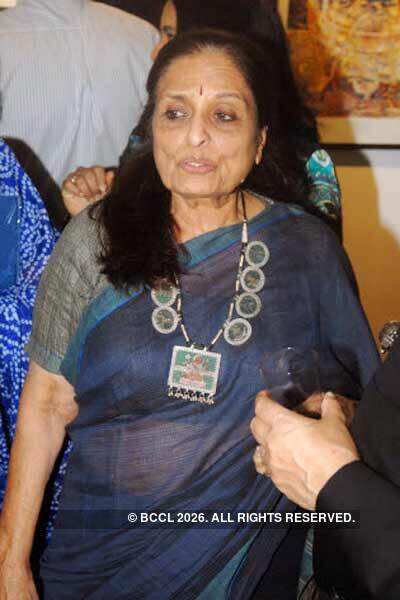 Bose Krishnamachari at artist Sakti Burman's art show at Pundole Art ...