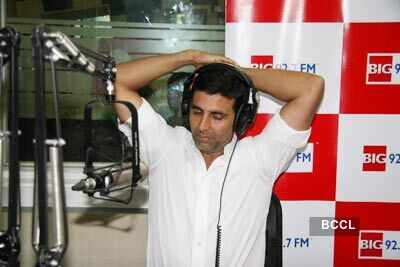 Akshay Kumar during the music launch of movie 'Housefull' at Big FM in ...