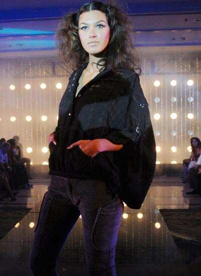 A model walks the ramp during the IPL party at ITC Maurya Sheraton on ...