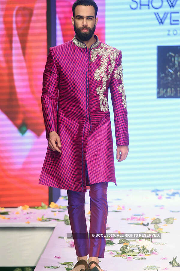 Saud Khan walks the ramp for Sagar Tenali on Day 2 of the Delhi Times ...