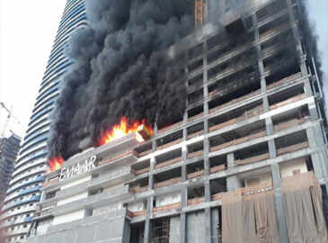 Dubai: Massive fire at under-construction tower near Burj Khalifa