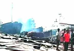 Fire on ship anchored at Mumbai shipyard