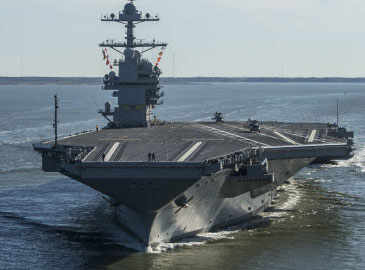 Sea trials for US Navy's newest aircraft carrier