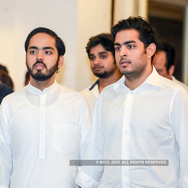 Anant Ambani and Akash Ambani attend the prayer meet of late actor ... Anant Ambani and Akash Ambani attend the prayer meet of late actor ...
