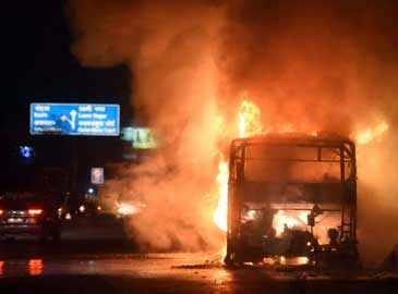 DTC bus catches fire, close shave for passengers