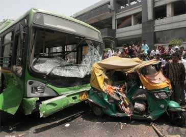Delhi: Low-floor DTC bus kills two at Azadpur metro station