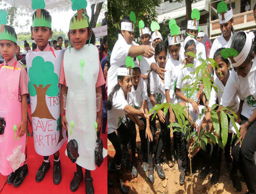 Bengaluru: Students spread the message of ‘save environment’ through a skit