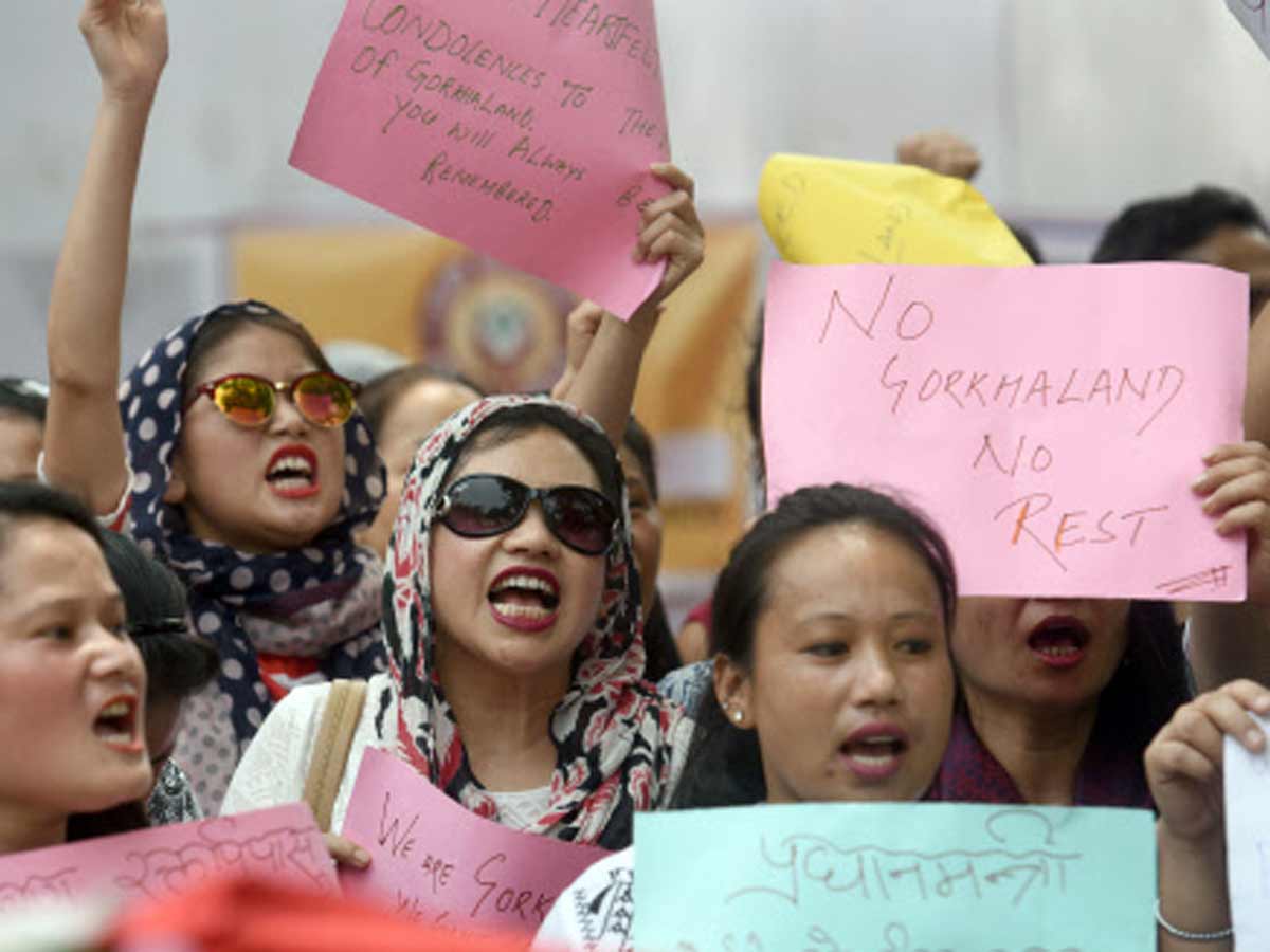 Darjeeling agitation reaches Delhi, Gorkhas protest at Jantar Mantar