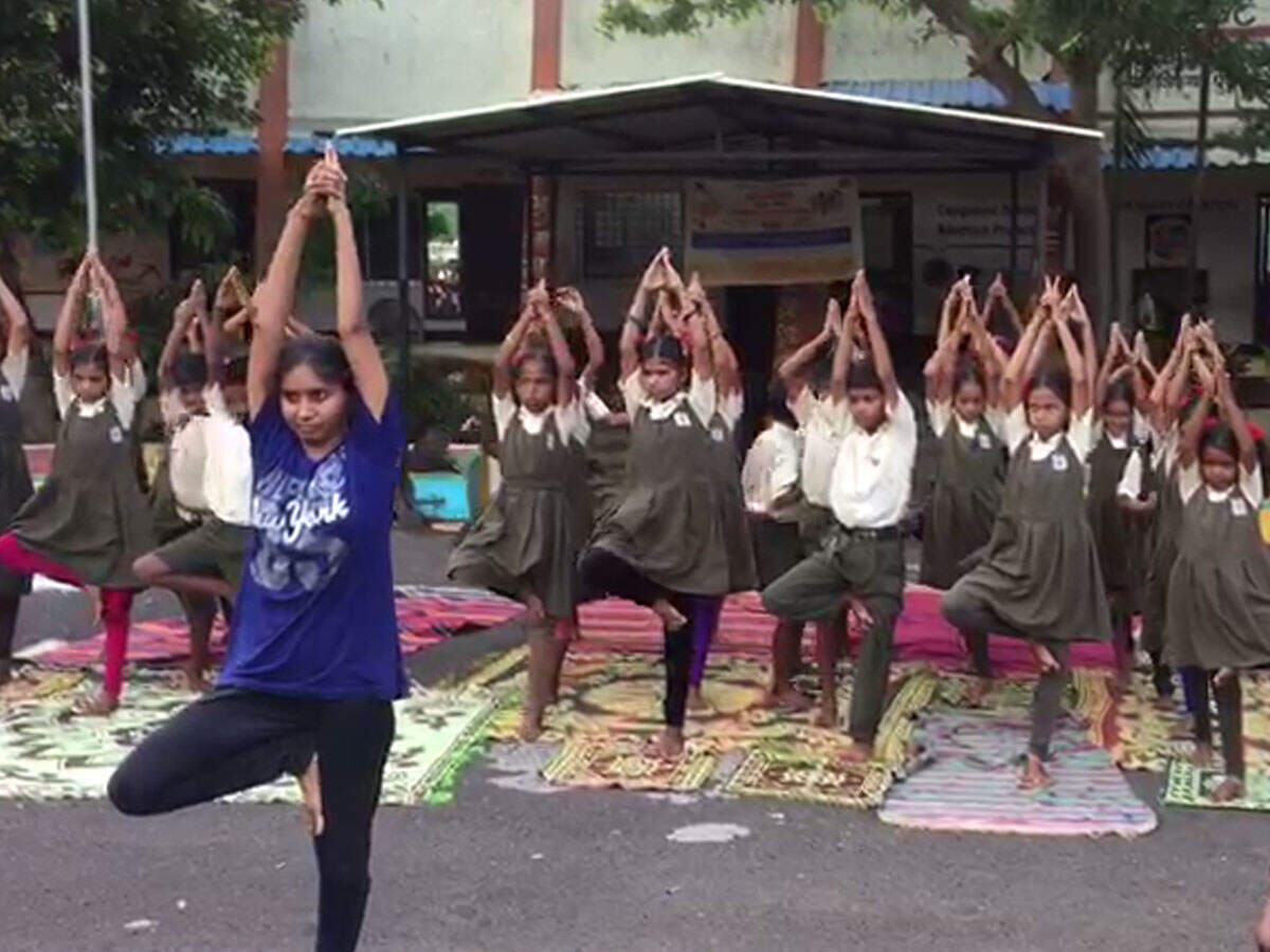 World International Yoga Day practice