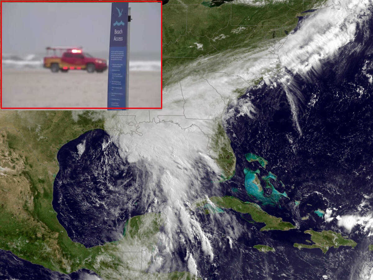 Tropical storm Cindy tracking through Gulf of Mexico
