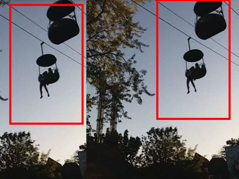 Watch: Crowd catches teen falling from park ride