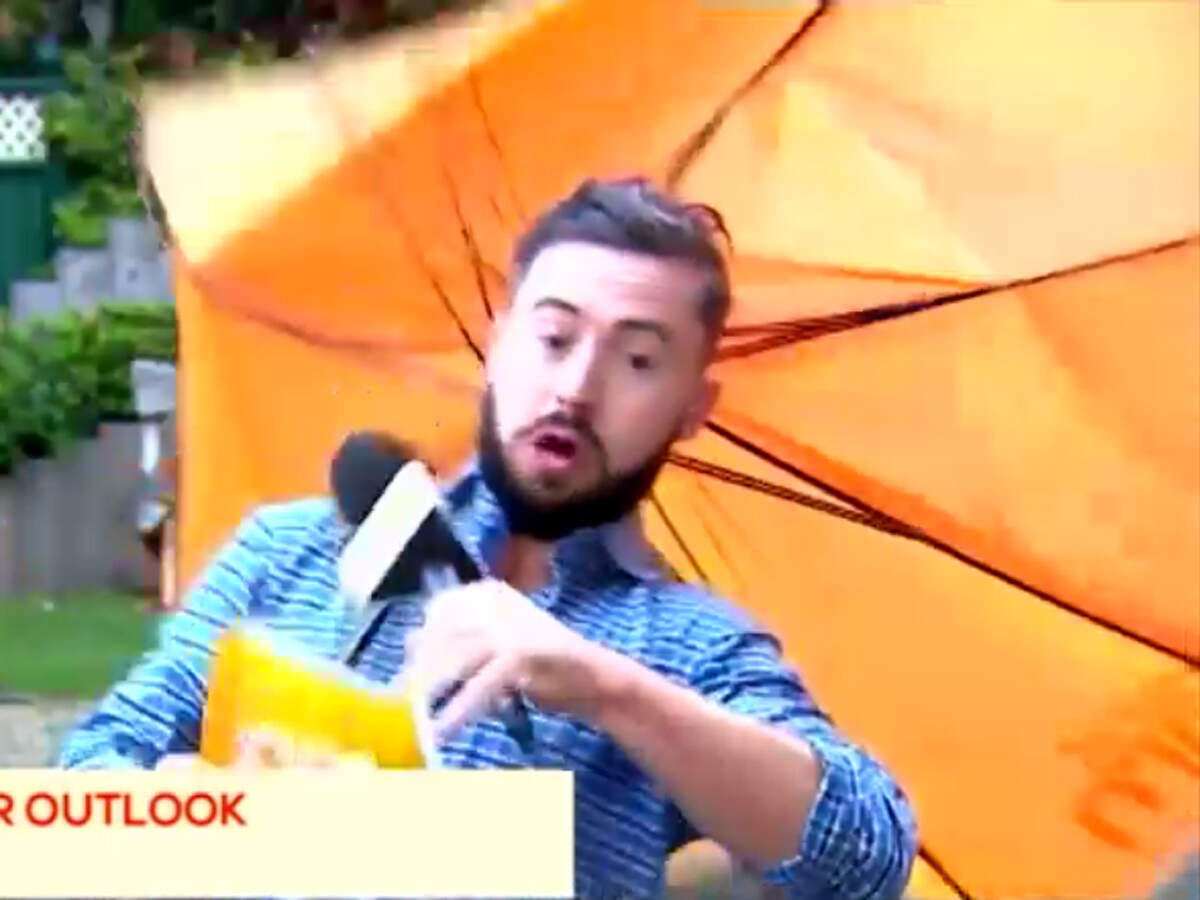 Watch: Irish TV weather reporter gets blown away by wind