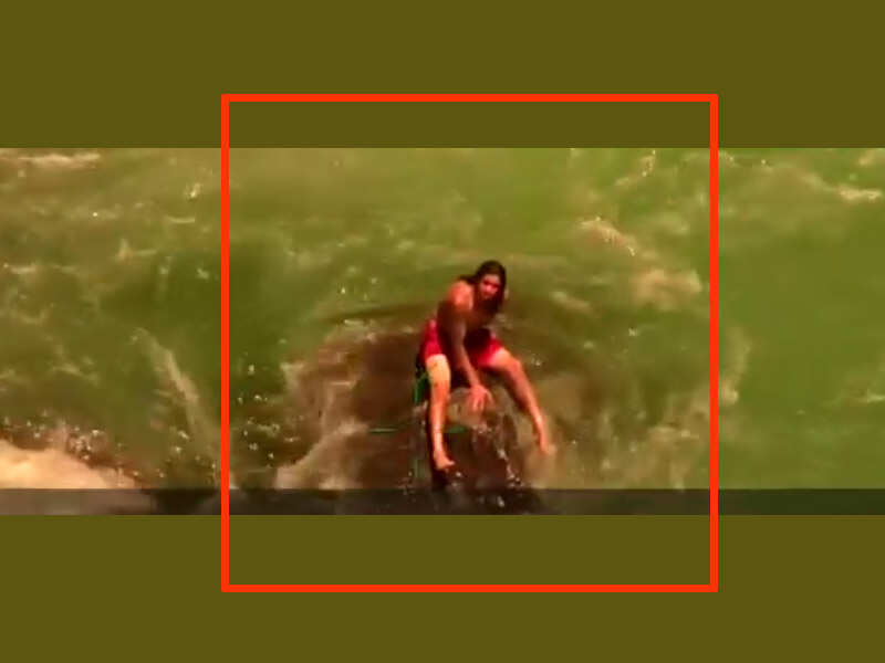 Watch: Man trapped on rock in raging waters rescued