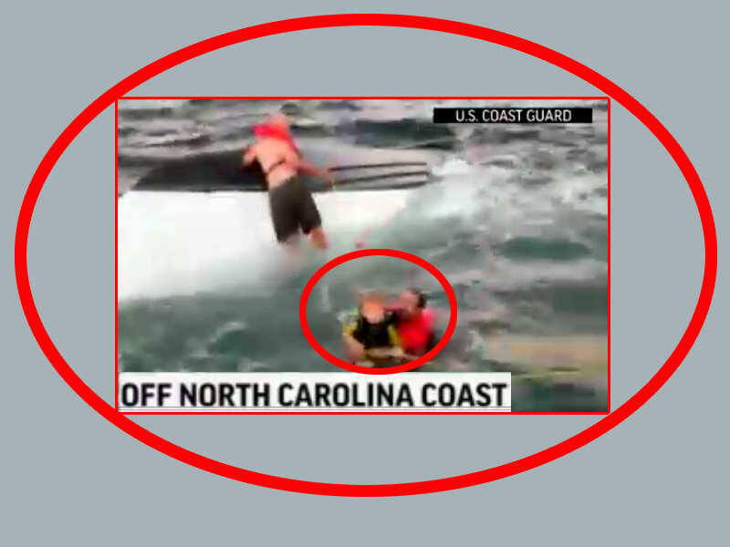 Dramatic! Coast Guard rescues 5 people off North Carolina