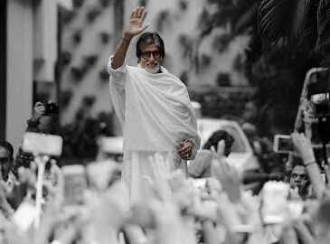 Big B greets his fans after a month long break