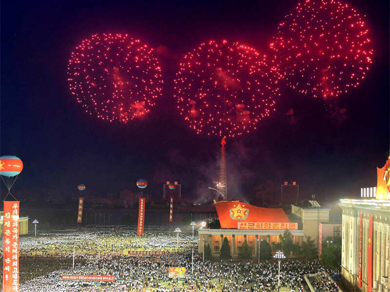 Pyongyang fireworks mark successful launch of missile